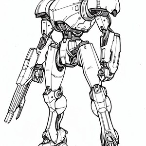 Gear Up! 200+ Printable Mecha Coloring Pages - Digital Download - Etsy