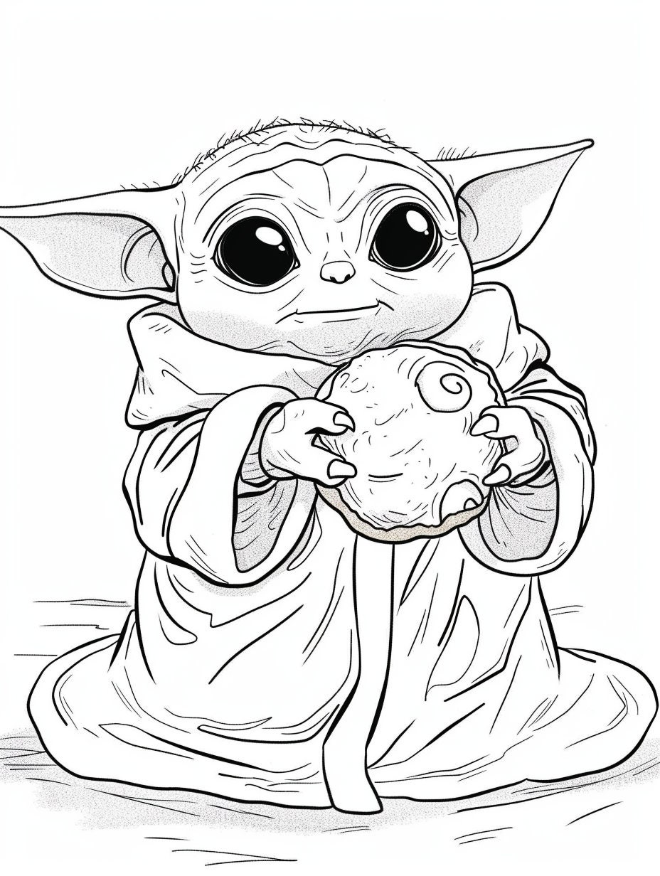 Embrace the Cuteness! Over 100 Baby Yoda Coloring Pages - Printable ...