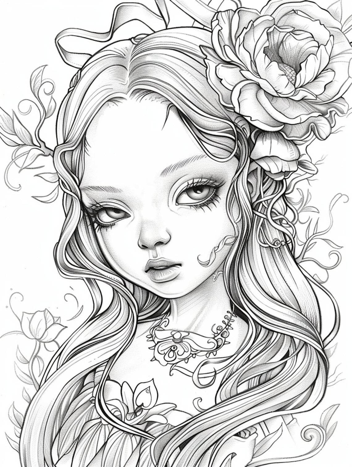 Over 100 Cute Fairy Girl Coloring Pages Printable, Digital Download - Etsy