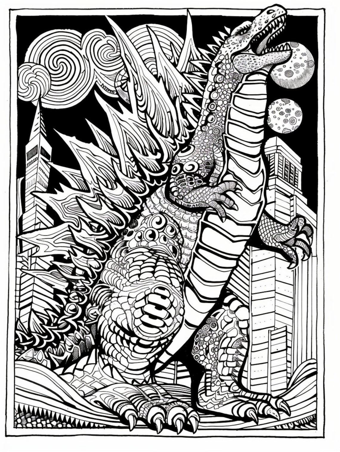 Color the Legendary Kaiju! Over 200 Godzilla Coloring Pages - Printable ...