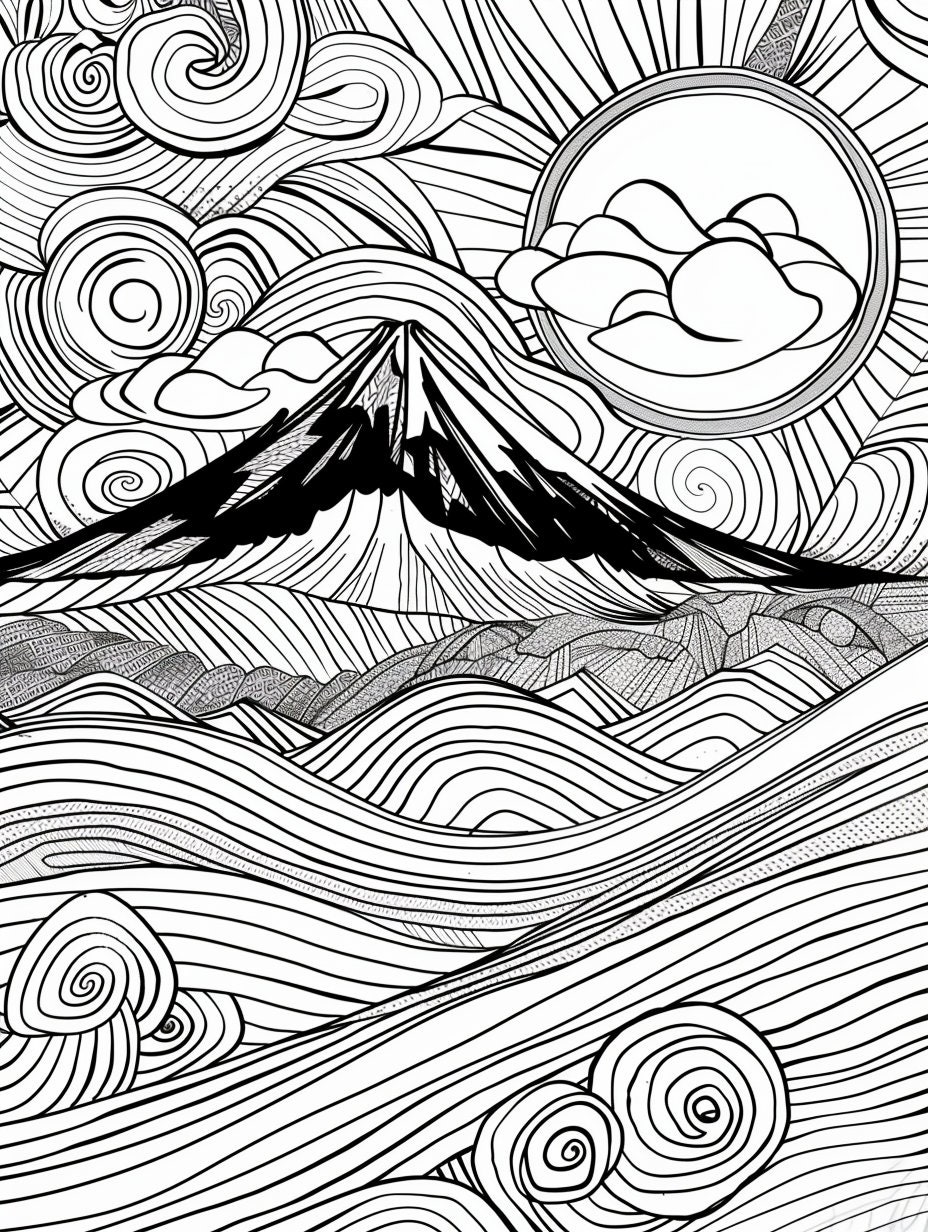 Embrace the Majesty of Mt. Fuji! Over 200 Mt. Fuji Coloring Pages ...