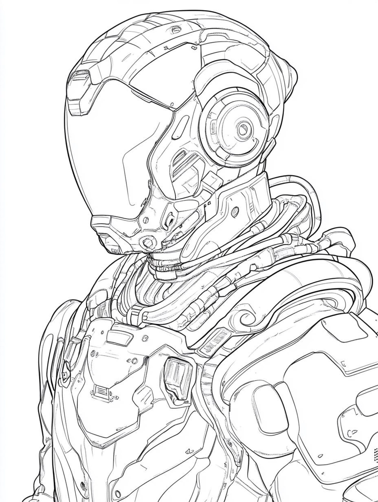 Cyberpunk Coloring Pages - Over 100 Futuristic & Dystopian Designs ...