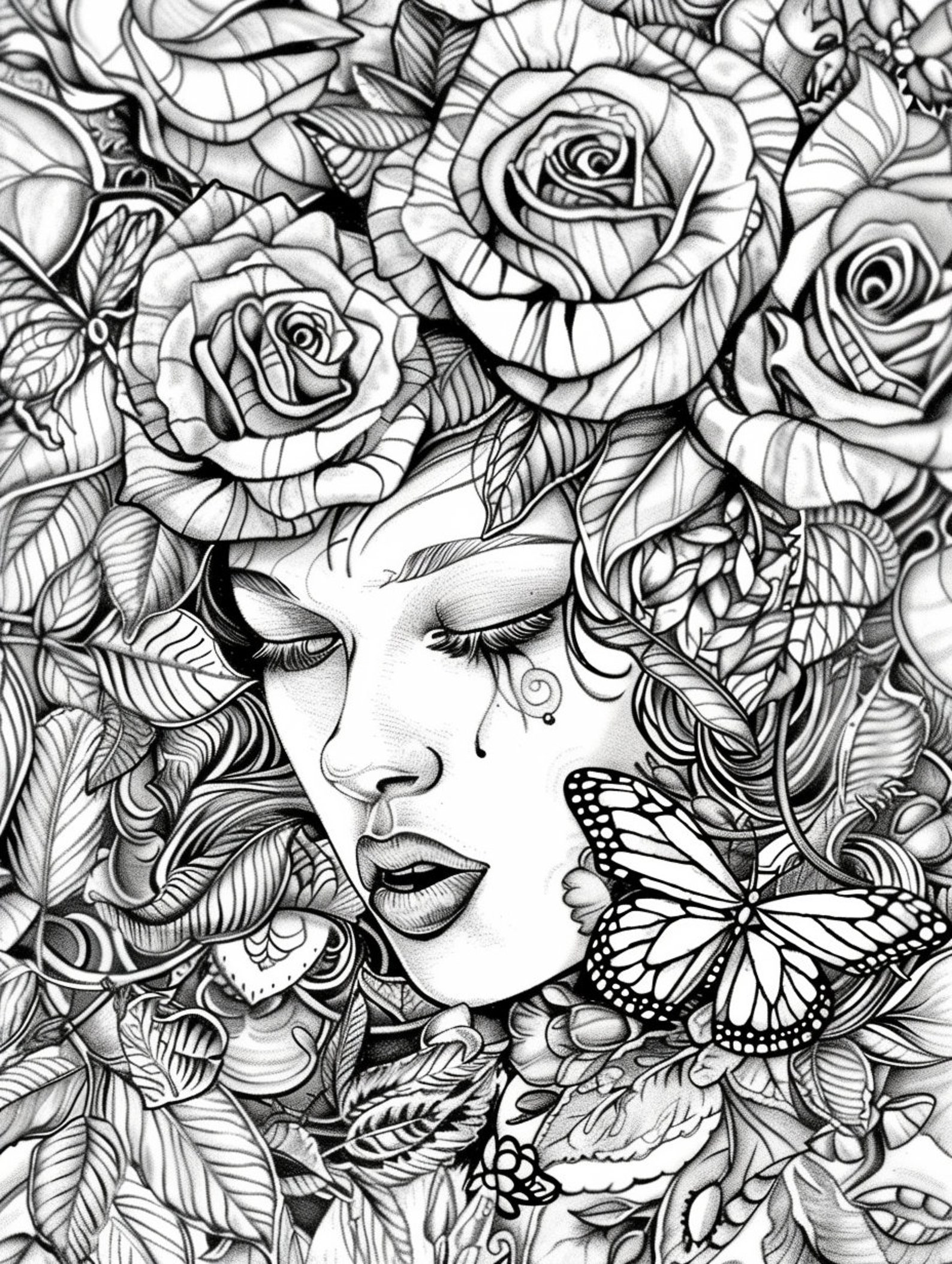 Embrace the Beauty of Roses! Over 250 Rose Coloring Pages - Printable ...