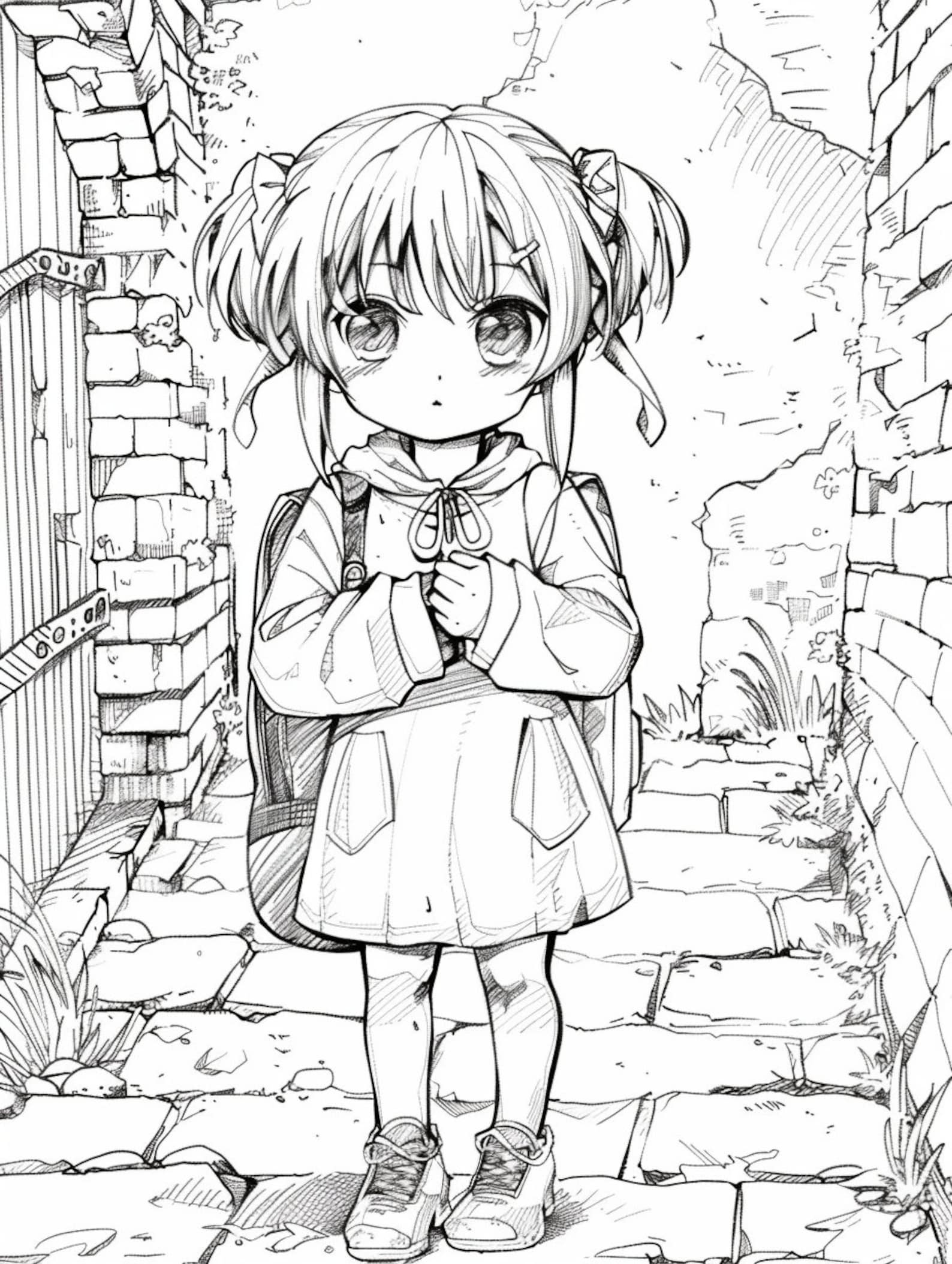 250 Adorable Anime Coloring Pages - Printable, Digital Download - Etsy