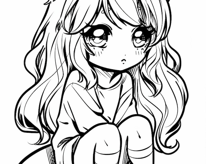 250 Adorable Anime Coloring Pages Printable, Digital Download - Etsy
