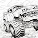 Over 90 Monster Truck Coloring Pages: Fuel Your Creativity! - Etsy