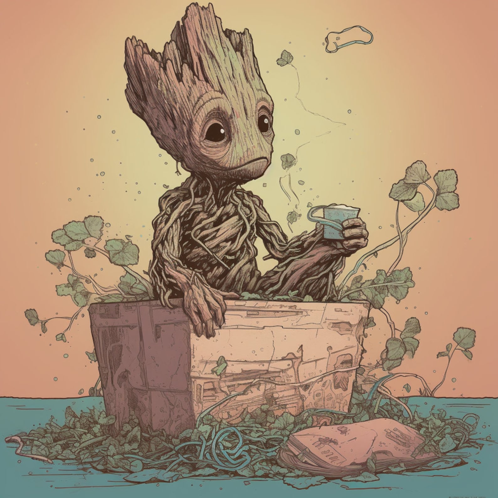 26 Printable Groot Pictures for Digital Download. Original Art - Etsy