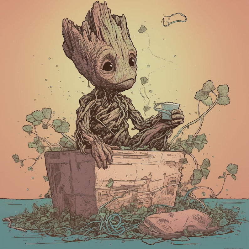 26 Printable Groot Pictures for Digital Download. Original Art - Etsy