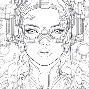 Cyberpunk Coloring Pages - Over 100 Futuristic & Dystopian Designs ...