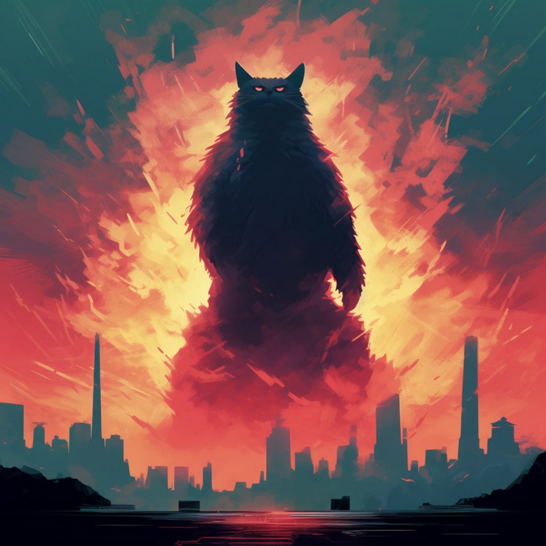 Catzilla JPG PNG Over 50 for Digital Download: Unleash Your Imagination ...