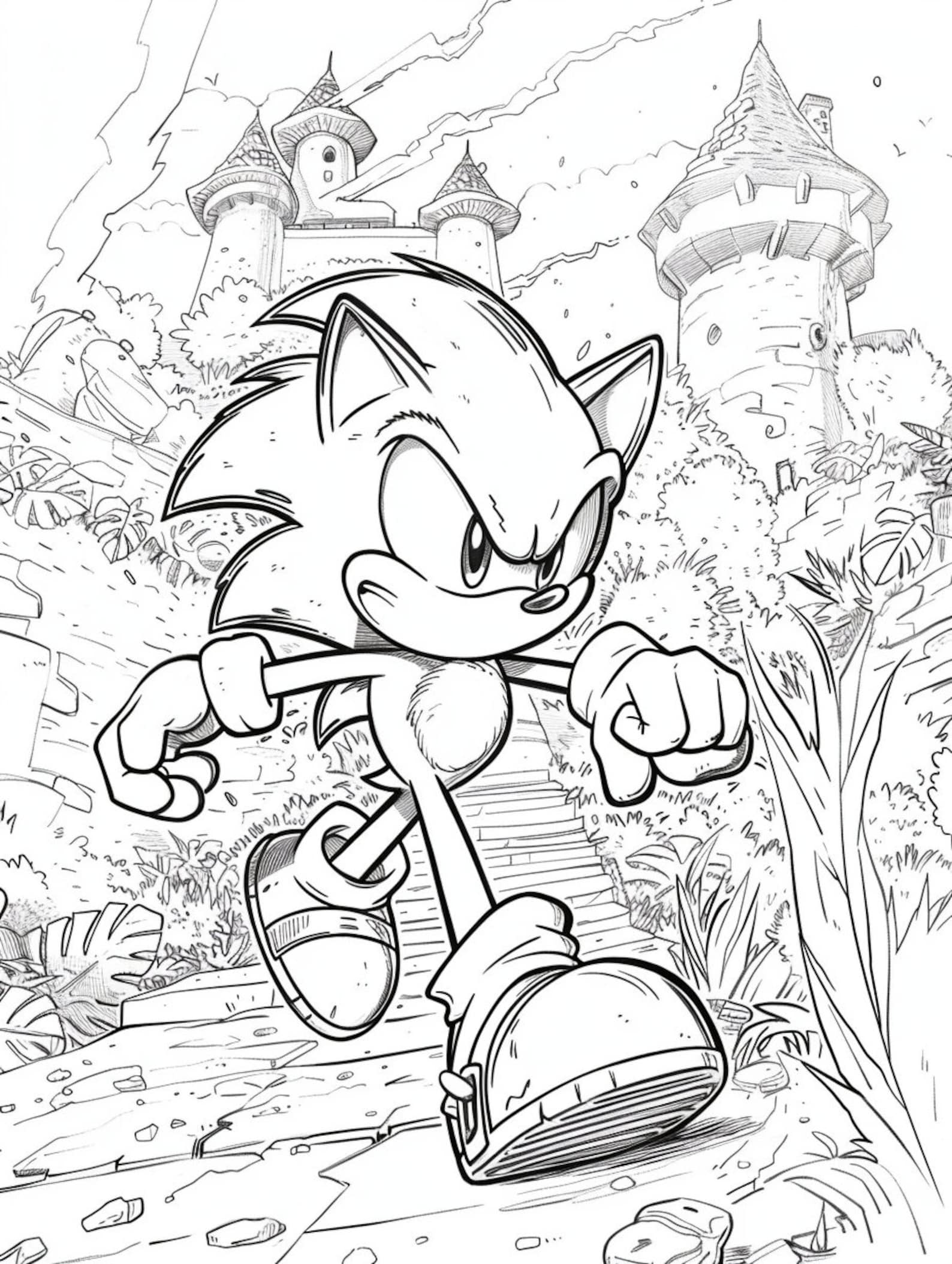 The Ultimate Sonic Coloring Adventure - 300+ Printable Digital Download ...