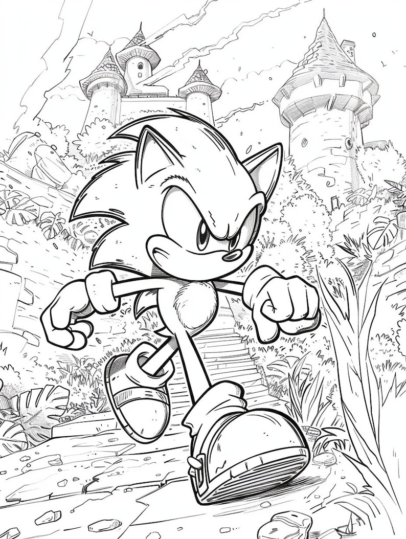 The Ultimate Sonic Coloring Adventure - 300+ Printable Digital Download ...