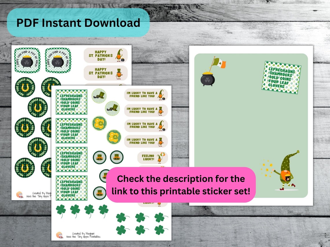 Saint Patricks Day Printable Playing Card Set Children's Games, Party ...