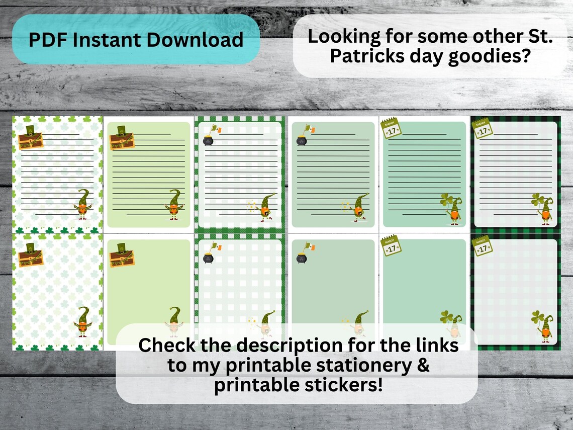 Saint Patricks Day Printable Playing Card Set Children's Games, Party ...