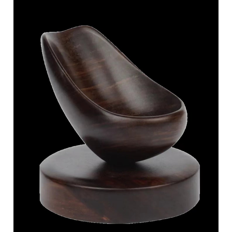 Black Ebony Wood Pipe Stand Durable Elegant Display Piece for Fine ...
