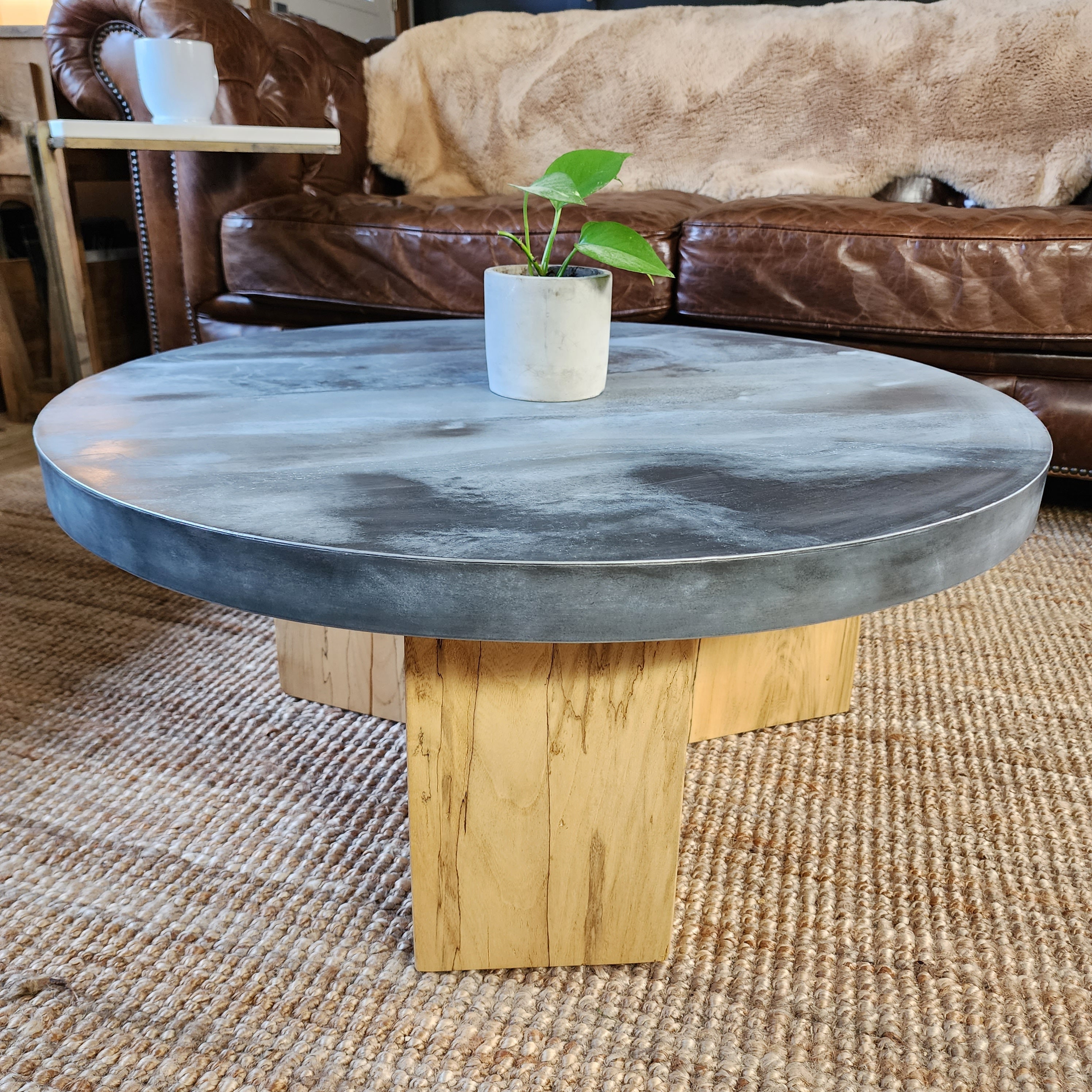 Round Table/zinc Table/metal Table/dining Table/bistro Table/coffee ...