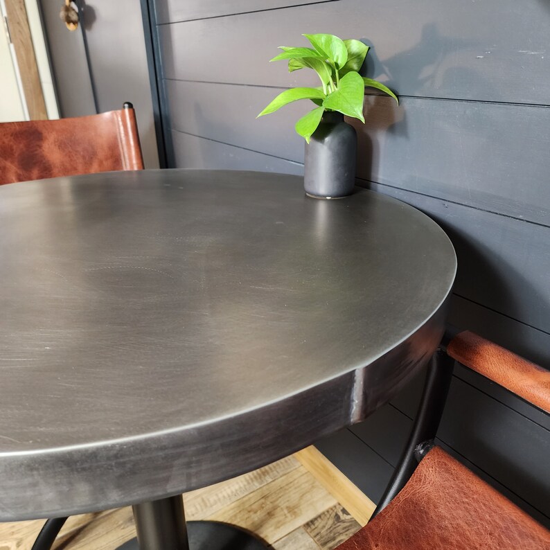 Round Table/zinc Table/metal Table/dining Table/bistro Table/coffee ...