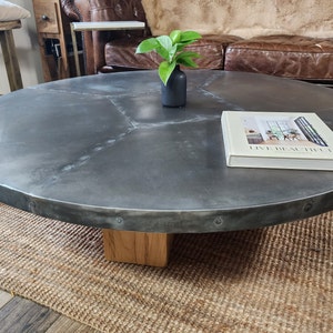Round Table/zinc Table/metal Table/dining Table/bistro Table/coffee ...