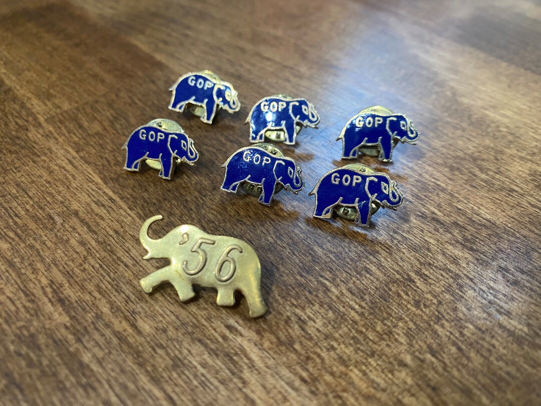 1 Vintage GOP Elephant Politics Pin - Etsy