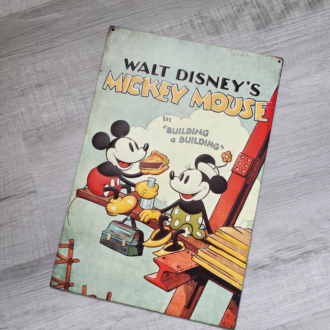 Walt Disney's Mickey Mouse building a Building - Etsy