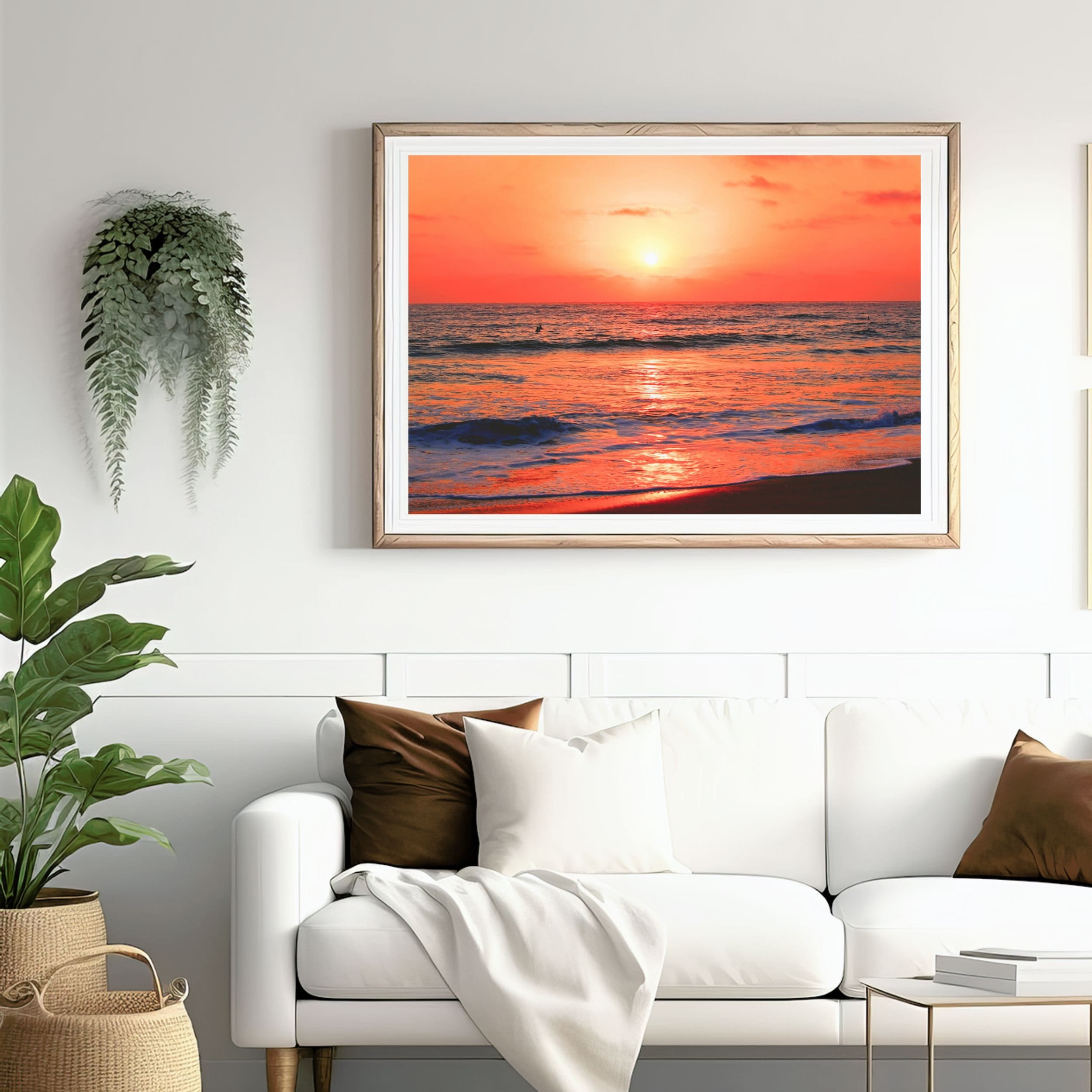 Ocean Sunset Digital Print Photography Beach Sunset Print - Etsy