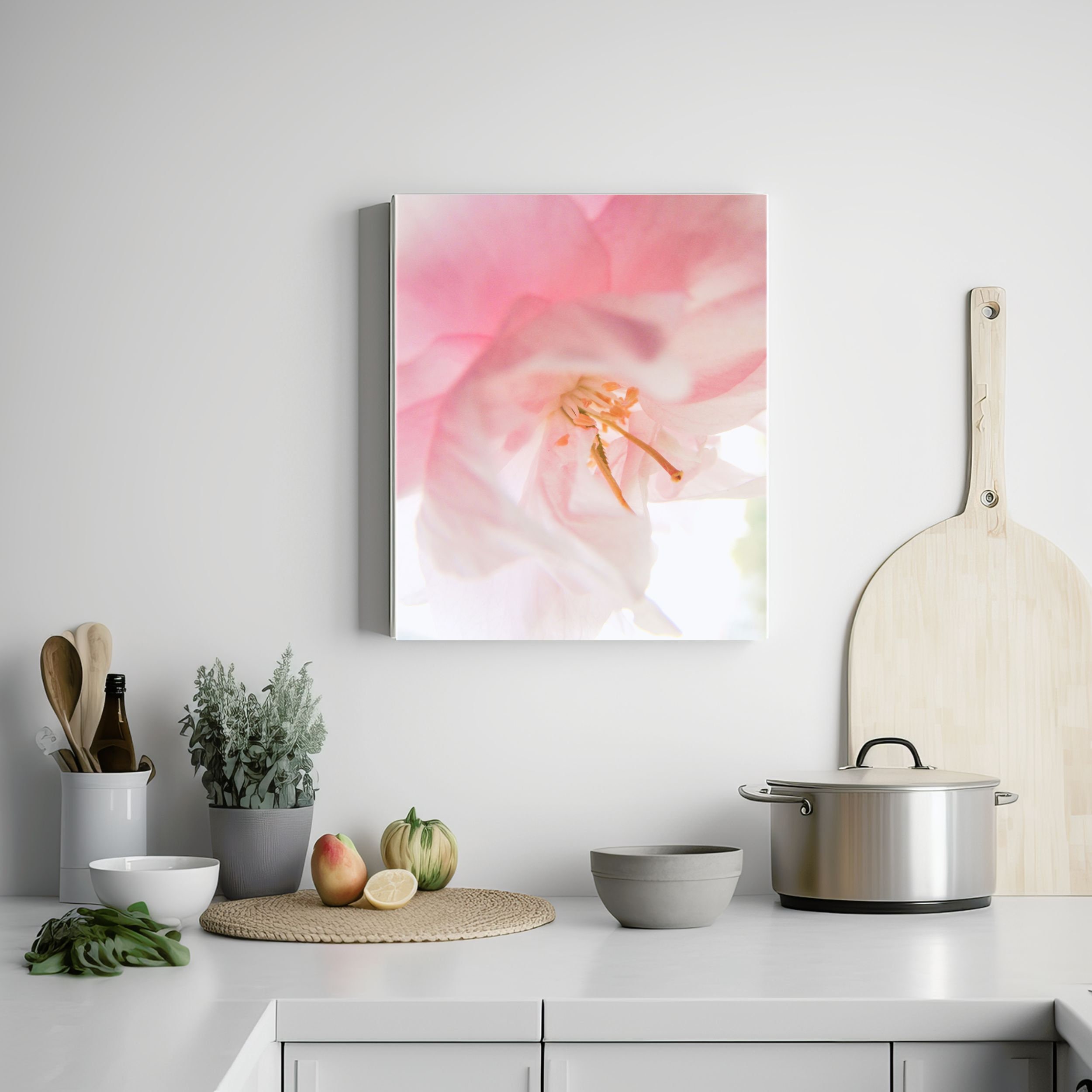 Pink Flower Photography Art Print Light Pink Flower Digital Print ...