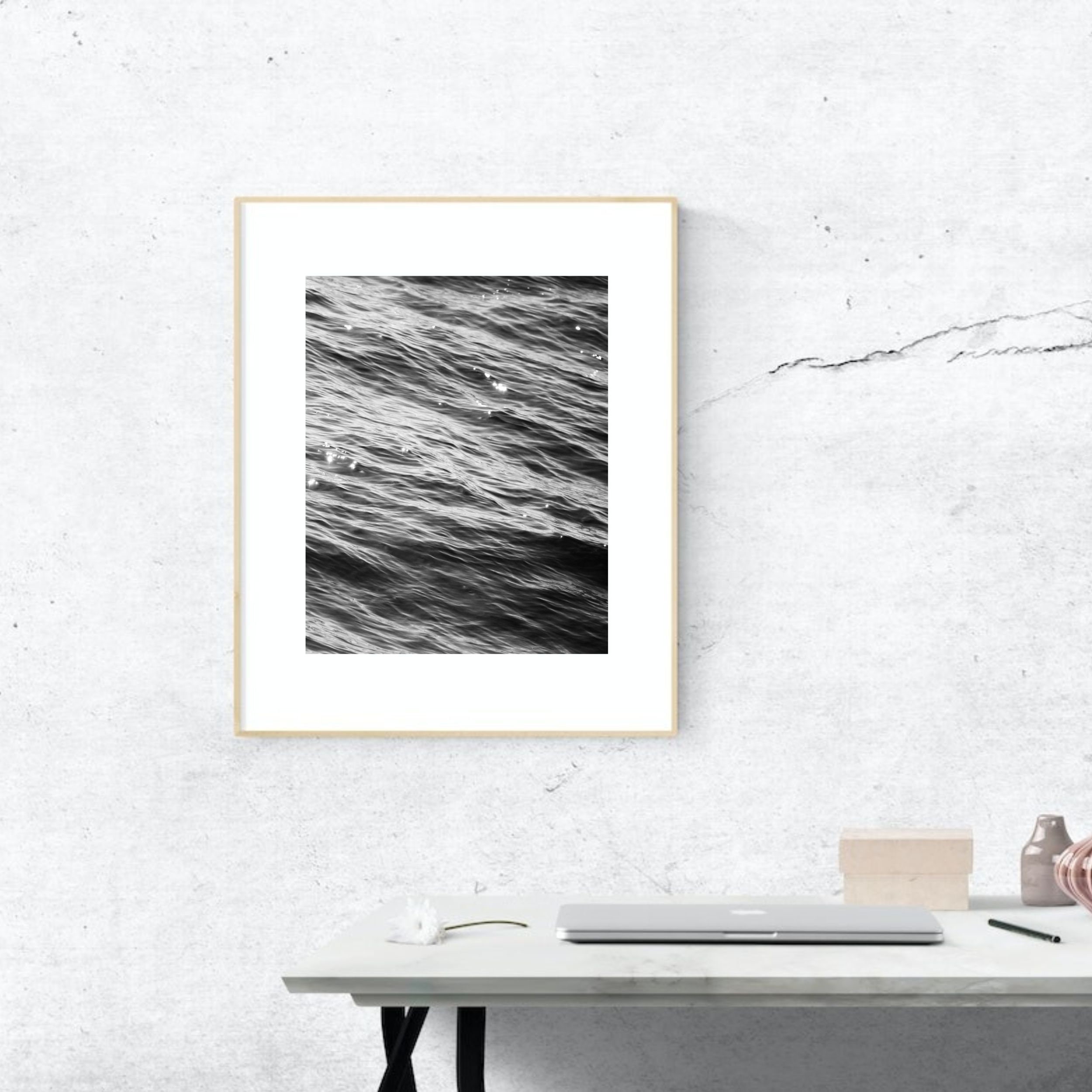 Black White Waves Print Digital Download Black and White Waves Seascape ...