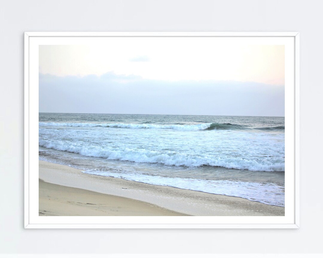 Waves Seascape Art Print Ocean Waves Photography Digital Download Sandy ...