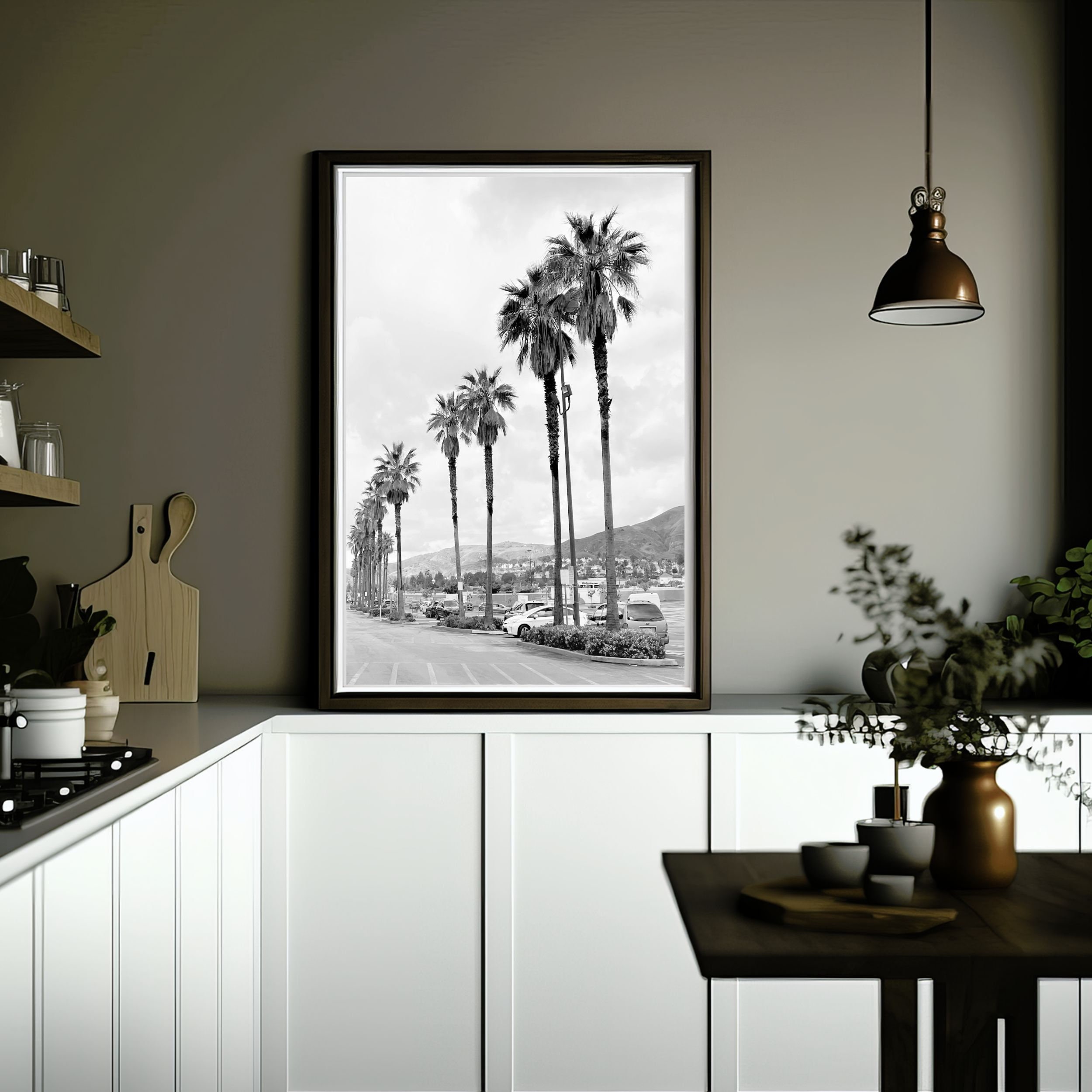 Black And White Palm Tree Print Black White Palm Photography Digital