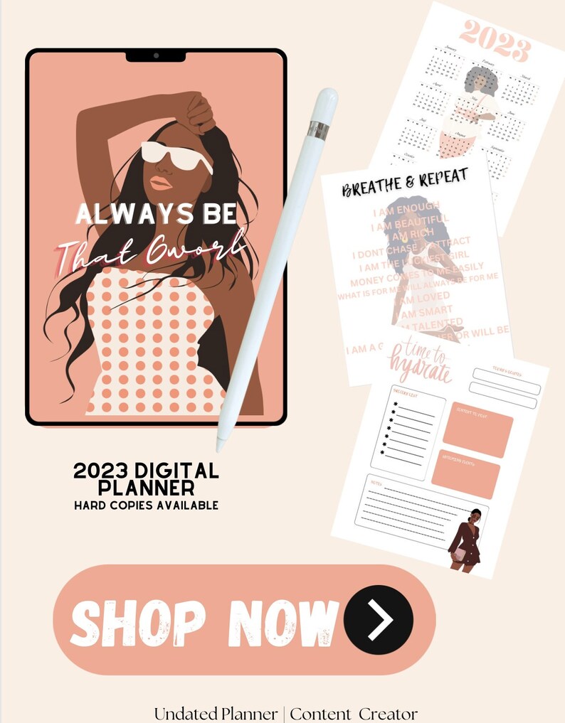 2023 Digital Planner BE THAT GWORL Daily, Weekly & Monthly Planner ...