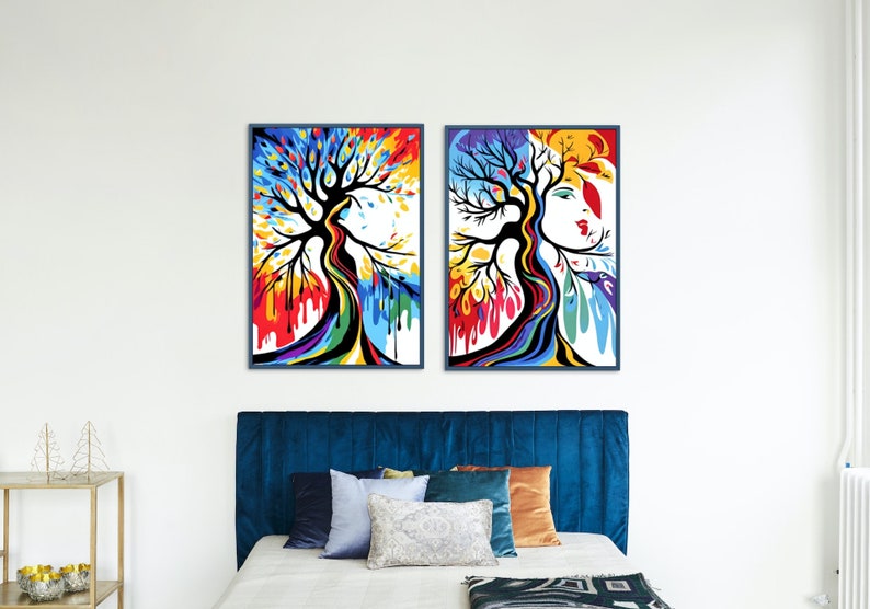 The Art of the Forest: Printable Tree Woman Illustrations, Digital Tree ...