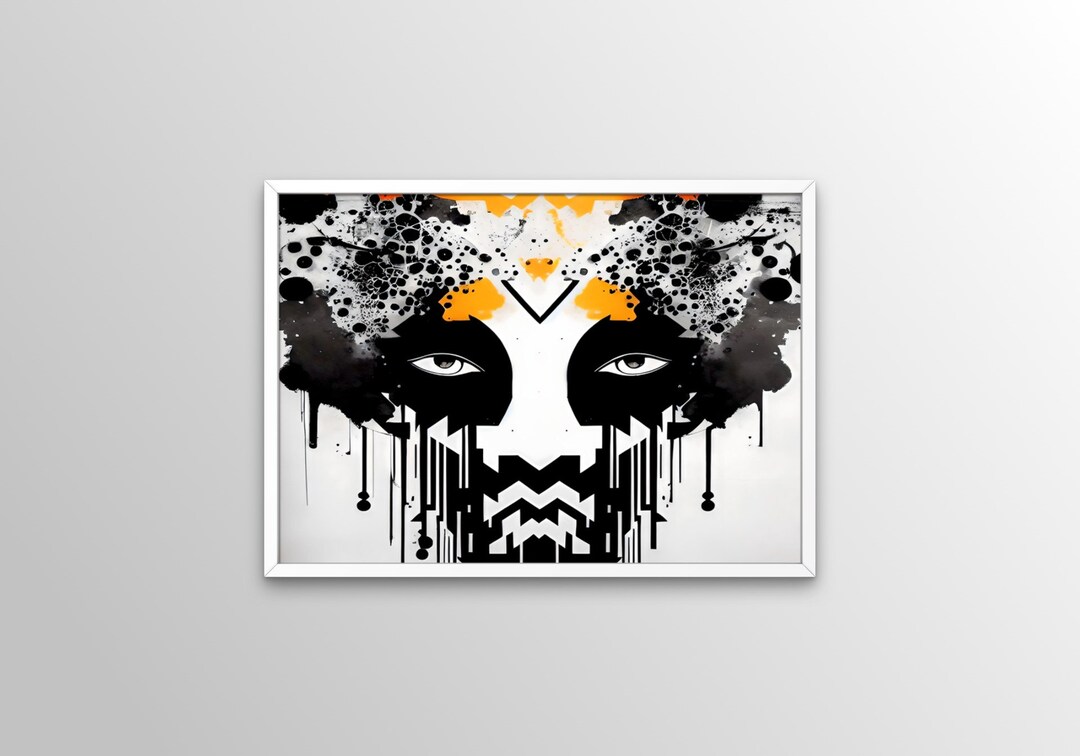 Printable Rorschach Abstract Wall Art, Downloadable Abstract Realism ...