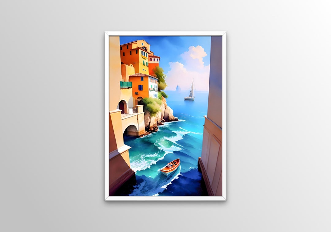 Printable Seascape Wall Art, Downloadable Ocean View Wall Decor ...