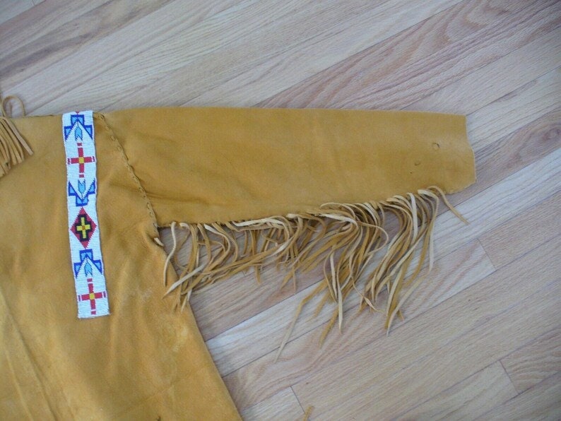 Mens Leather Buckskin Shirt Mountain Man Reenactment Suede Native ...