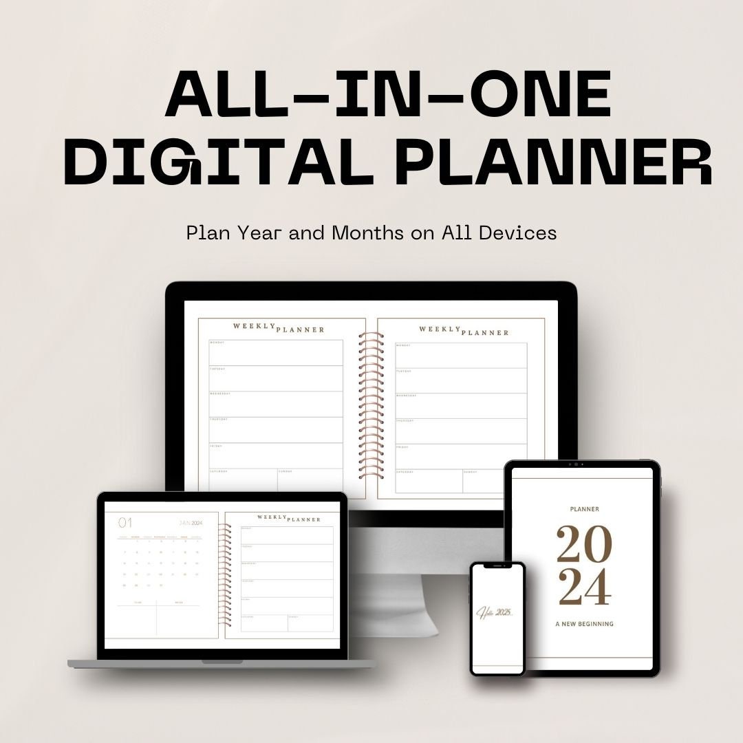 Ultimate Minimalistic Digital Planner - Boost Productivity and Achieve ...