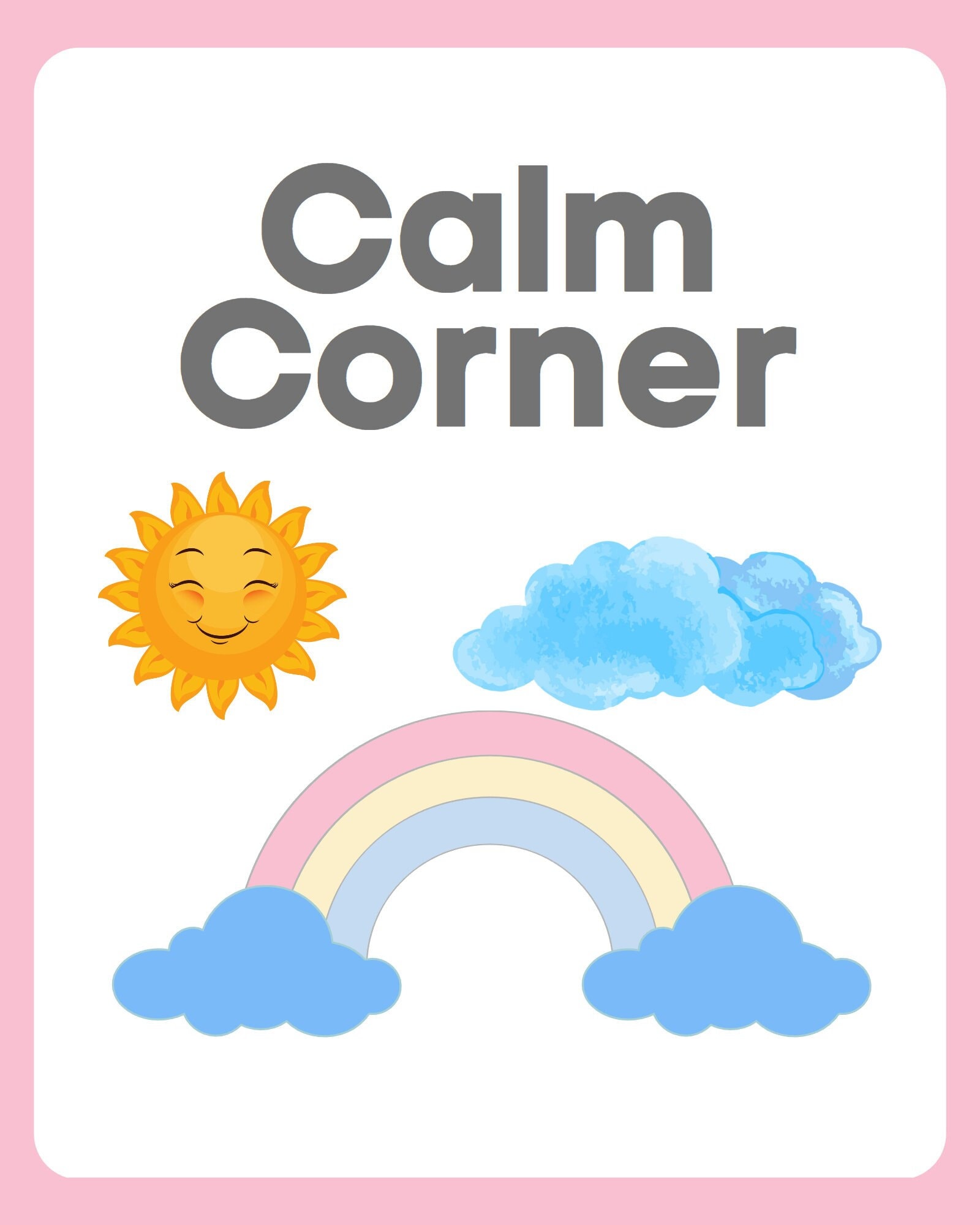 Calming Corner Poster Package/anxiety Relief/mental Heath/classroom ...