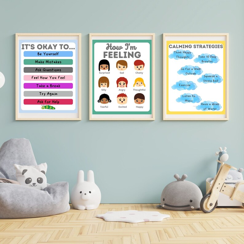 Calming Corner Poster Package/anxiety Relief/mental Heath/classroom ...