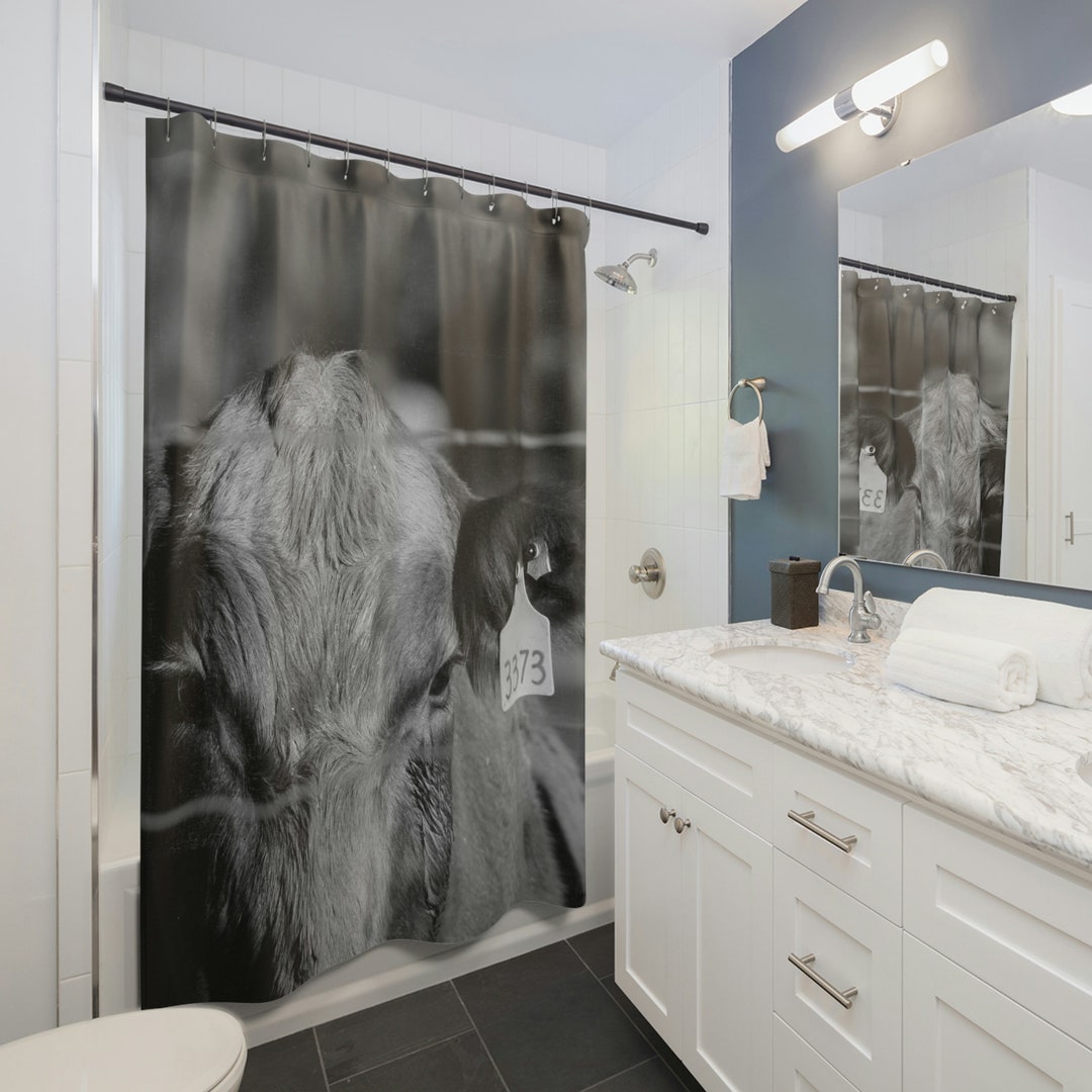 Red Angus - Cow Shower Curtain - Etsy