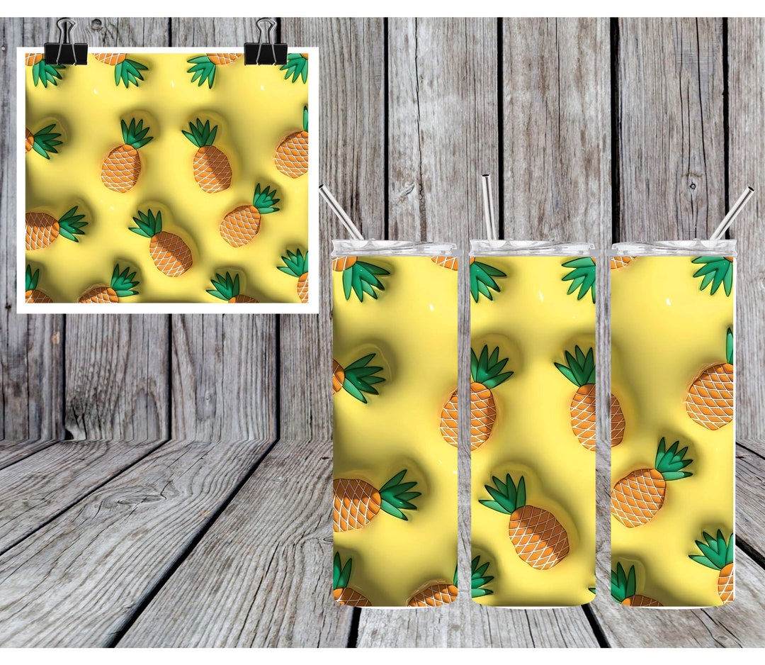Puffy Pineapple Sublimation Tumbler - Etsy