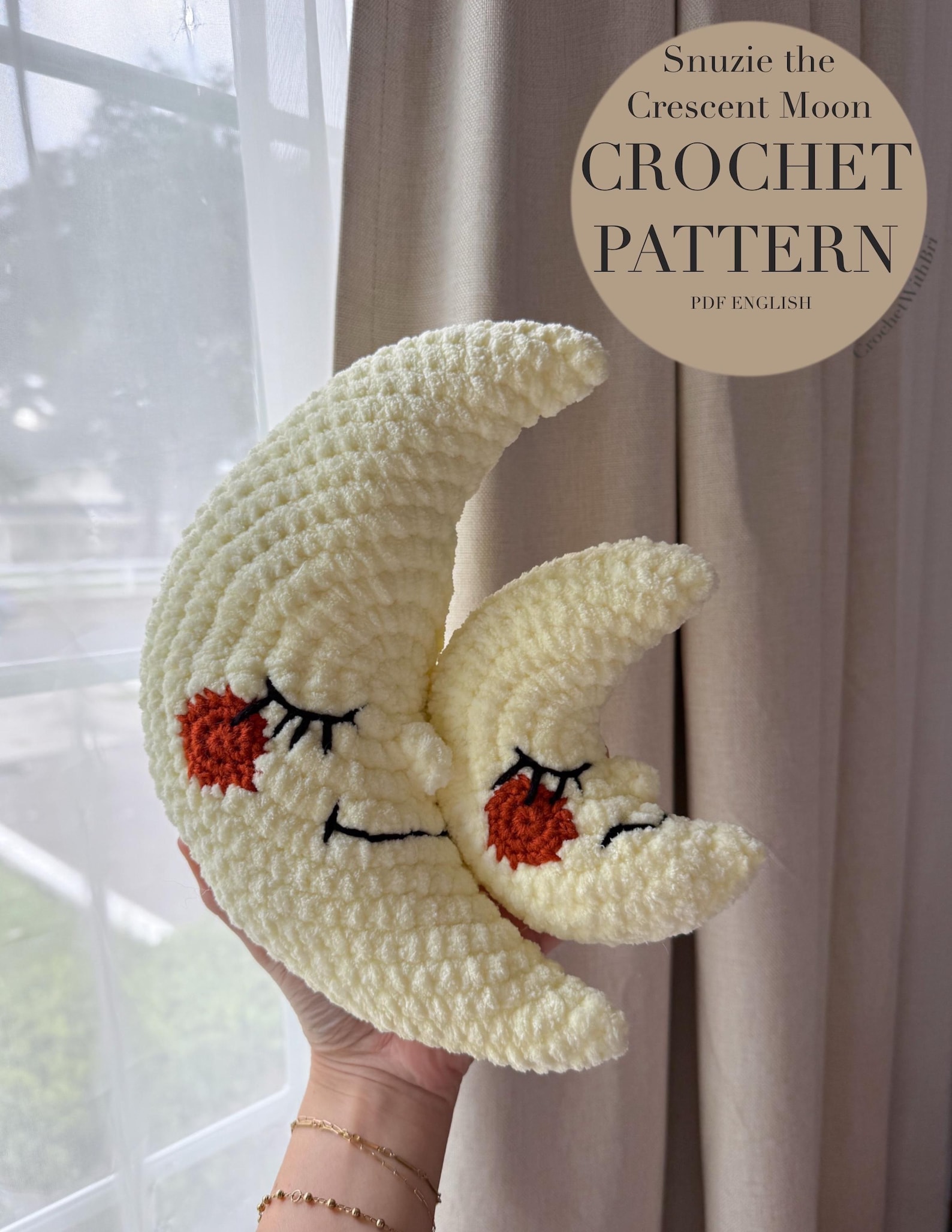 Snuzie the Crescent Moon | Big and Mini Moon Patterns | Sleep Cap ...