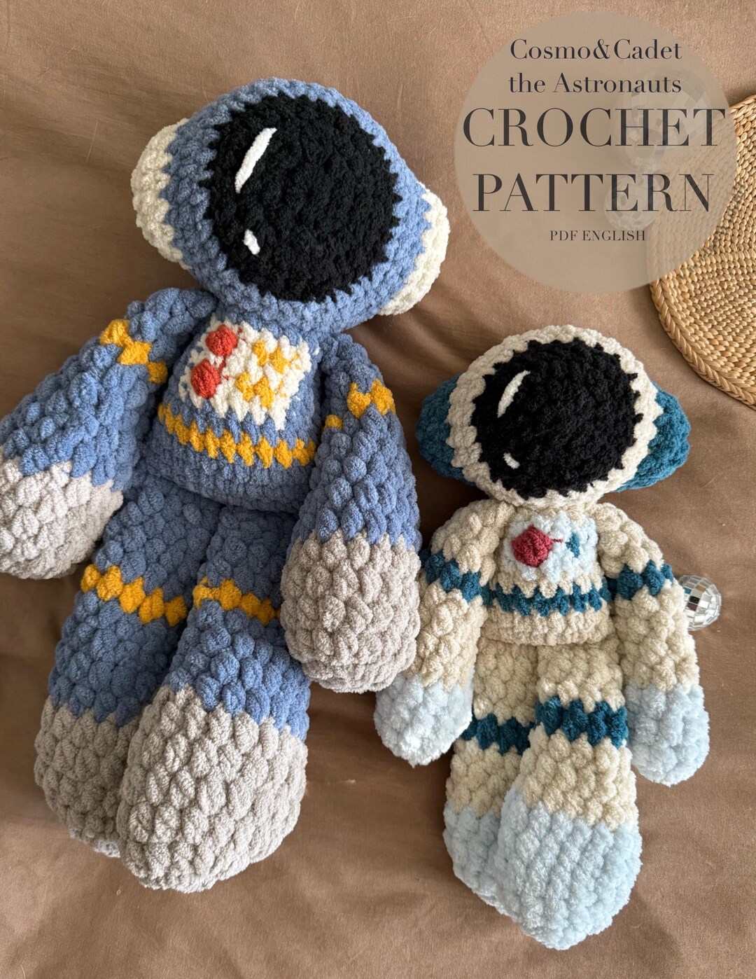 Cosmo and Cadet the Astronauts | Crochet Big and Mini Astronaut ...