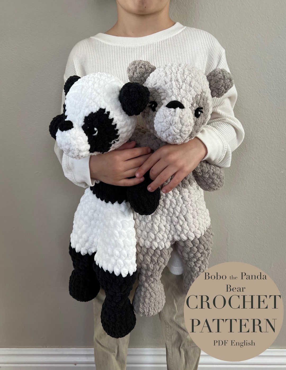 Bobo the Bear Pattern | Crochet Panda Bear and Bear Patterns Only - Etsy