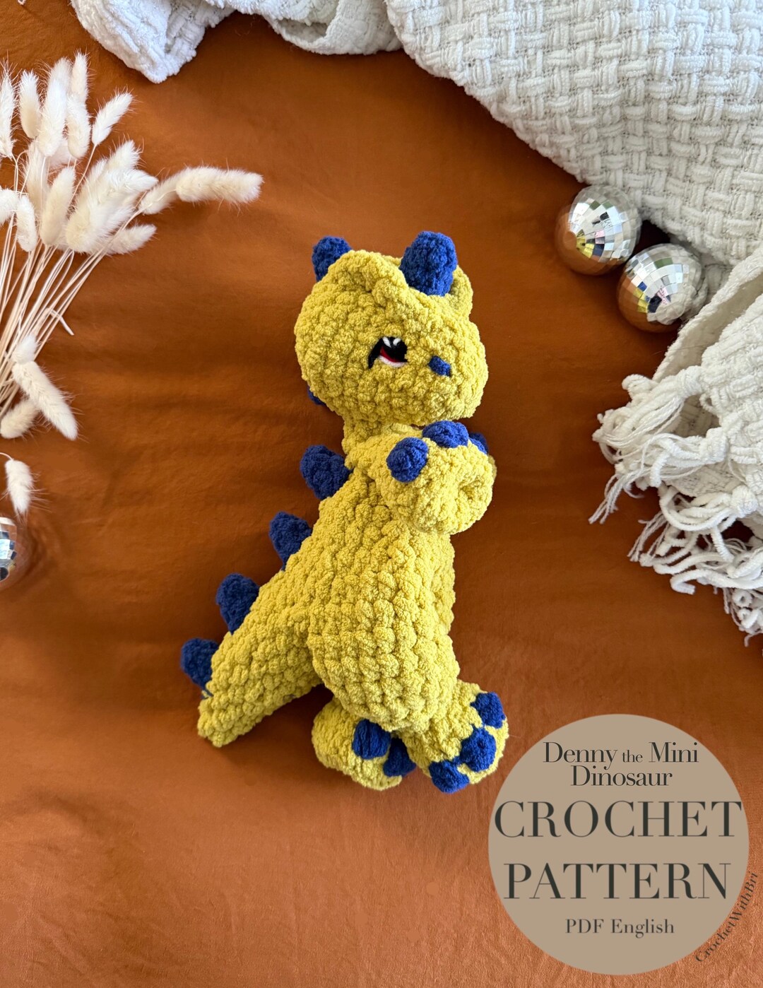 Denny the Mini Dinosaur Pattern | Crochet Dinosaur / Dilophosaurus ...