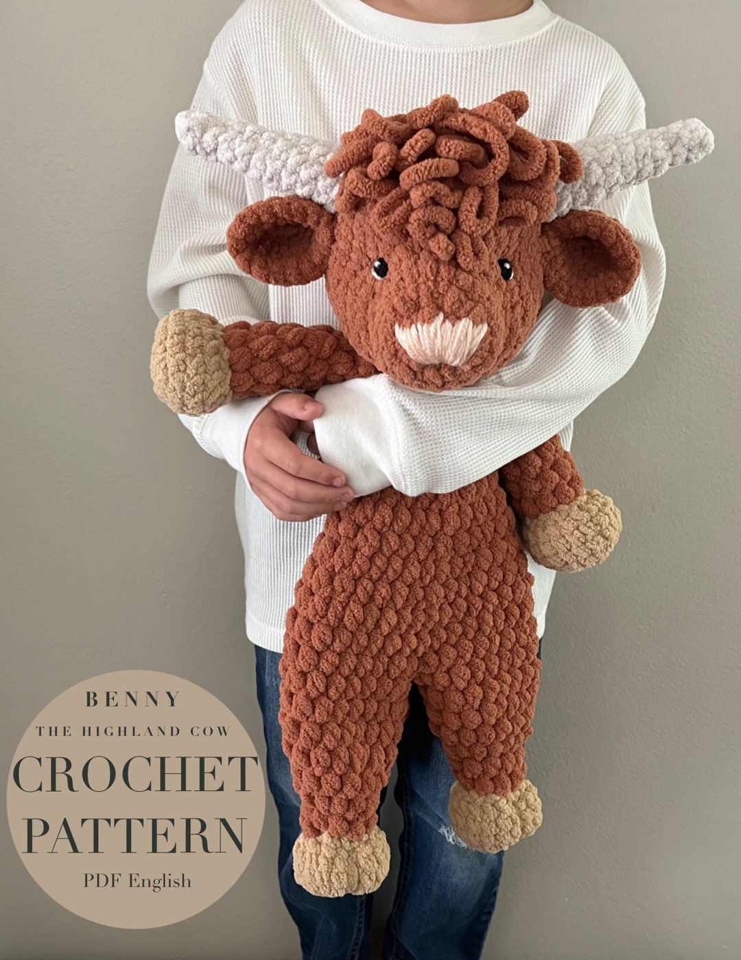 Benny the Highland Cow Pattern | Crochet Highland Cow Pattern Only - Etsy
