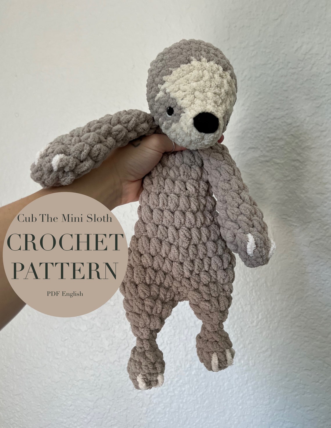 Cub the Mini Sloth Pattern Crochet Mini Sloth Pattern Only - Etsy