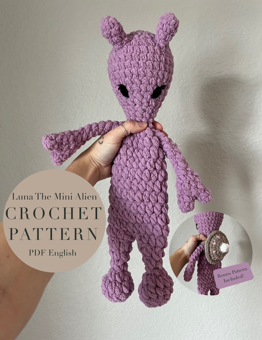 Luna the Mini Alien Pattern, Crochet Alien Pattern Only - Etsy
