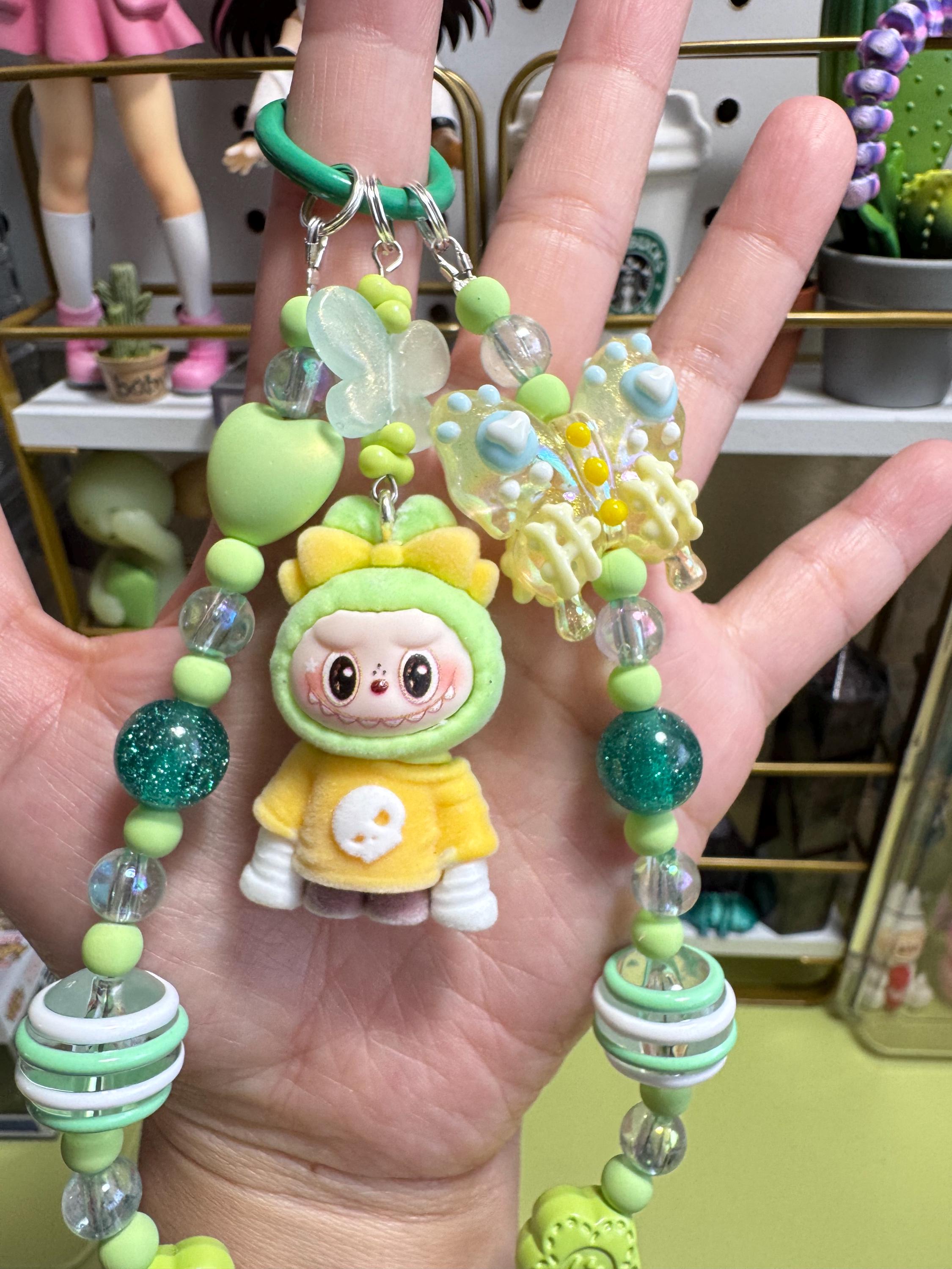 Green Labubu | Bag Charms | Phone Charms | Keychains | Labubu Halloween ...