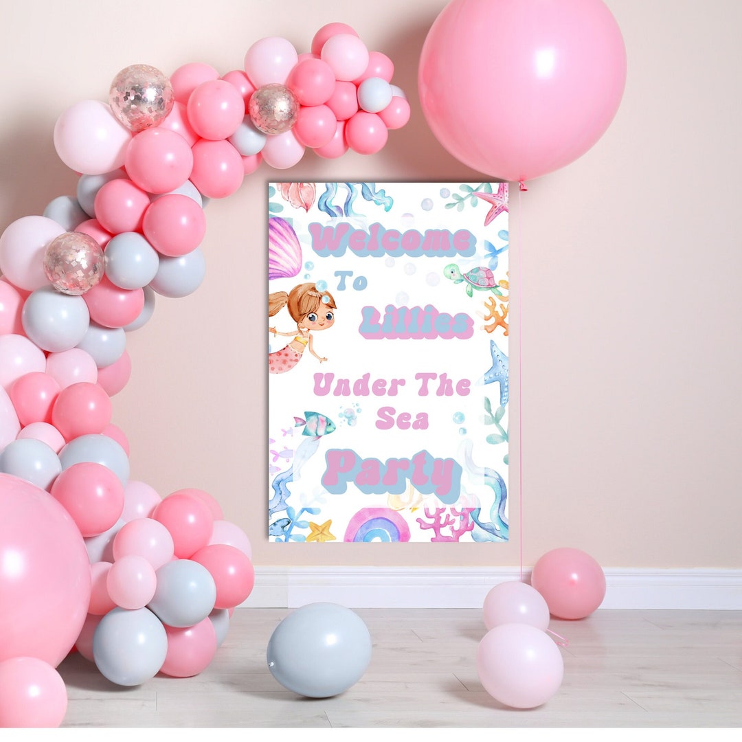 Under the Sea Digital Download Party Bundle, Groovy Welcome Sign, Gift ...