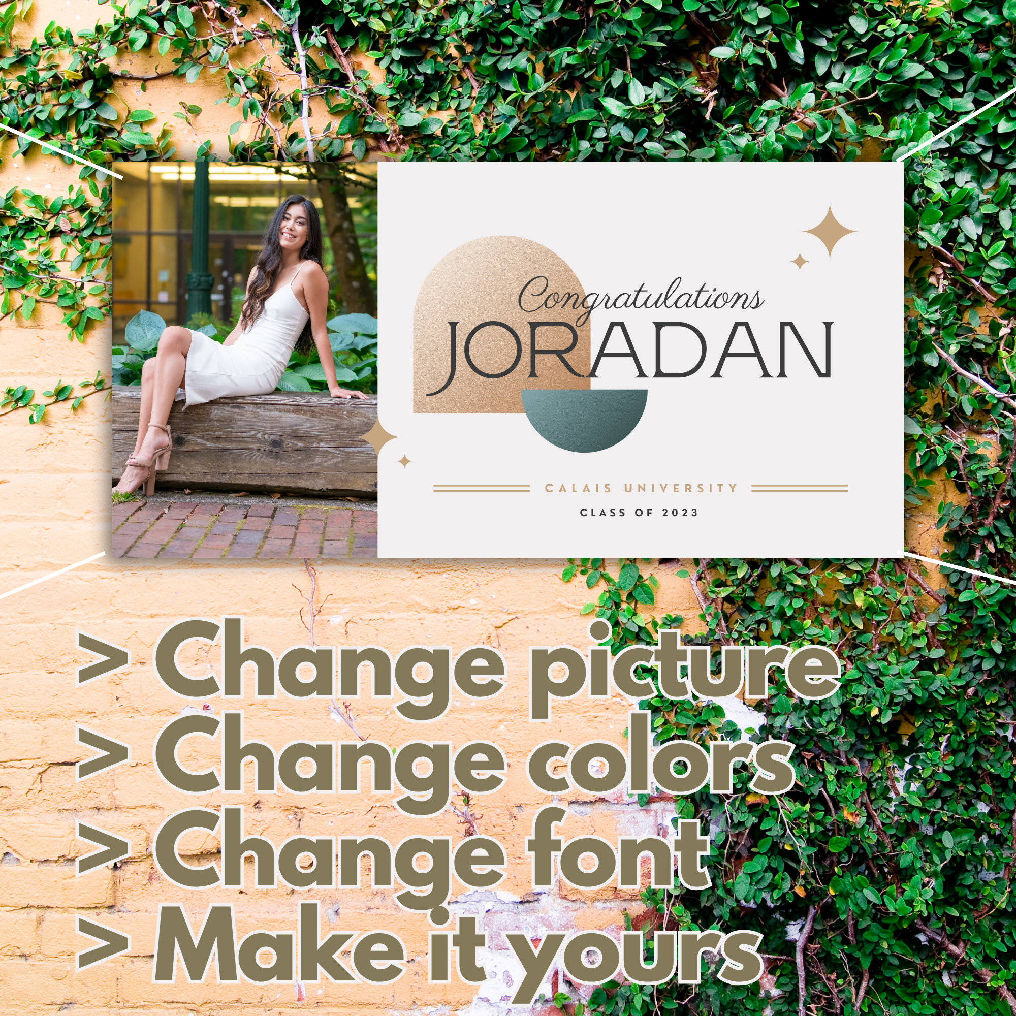 Digital Printable Minimal Graduation Banner, Simple Graduation Banner ...