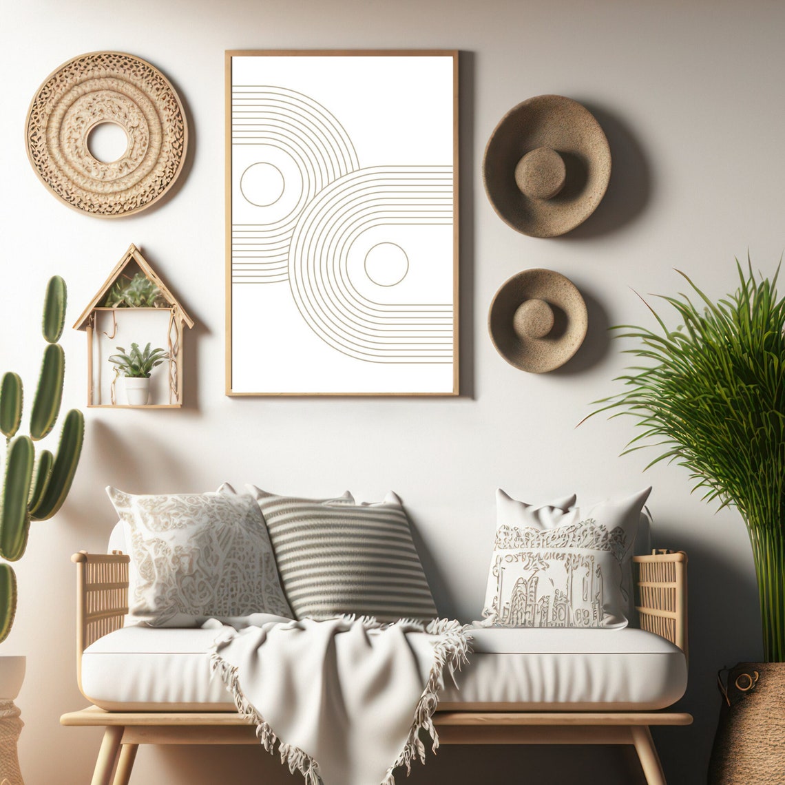 Simple Boho Printable, Digital Download Art, Boho Art, Minimalist Boho ...